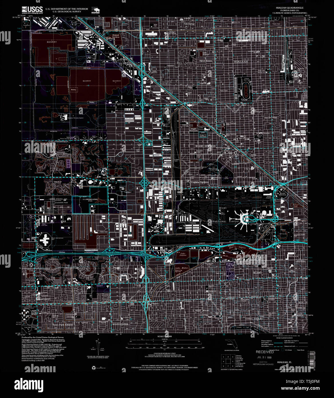 Hialeah map hi-res stock photography and images - Alamy