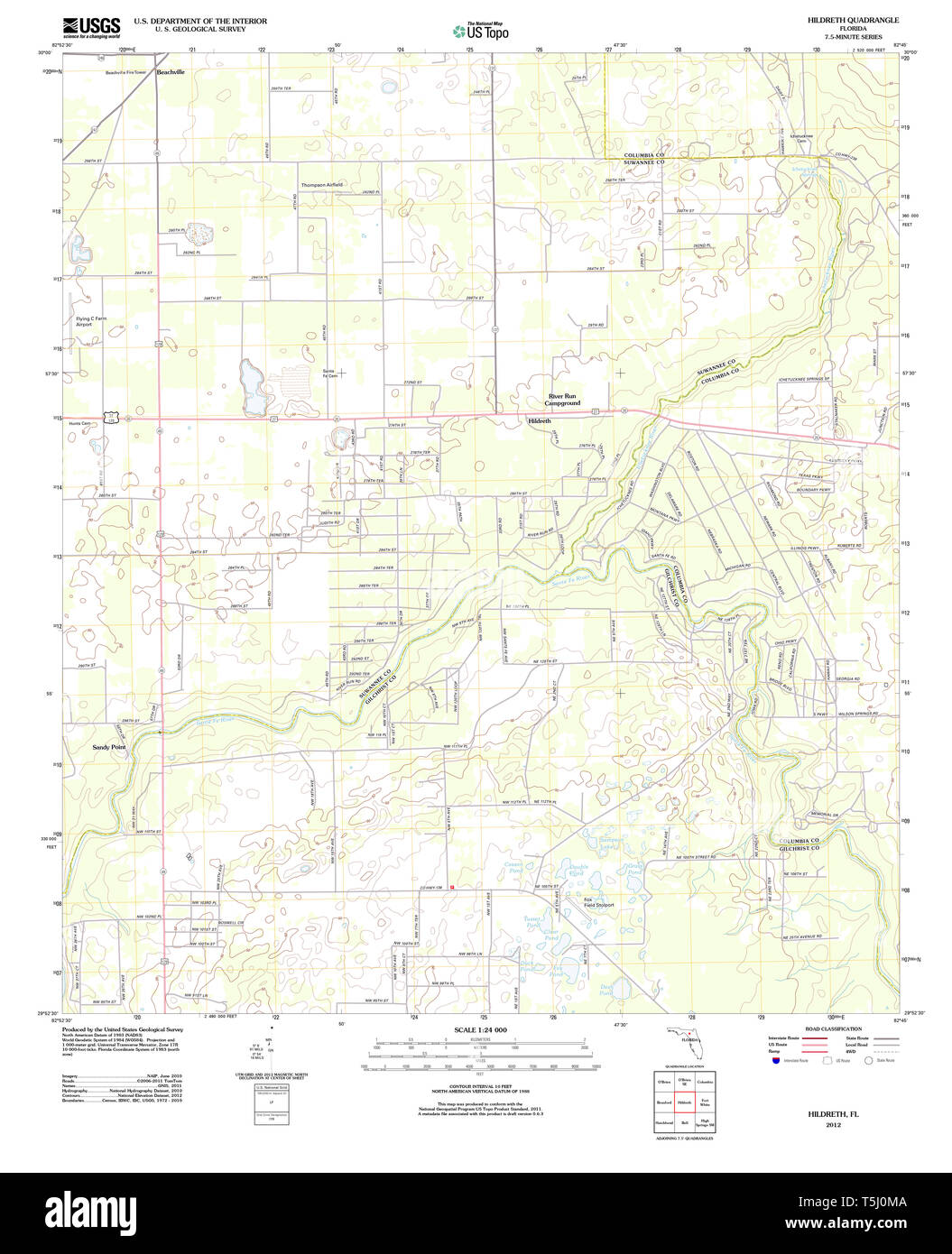 Topo map florida hi-res stock photography and images - Alamy