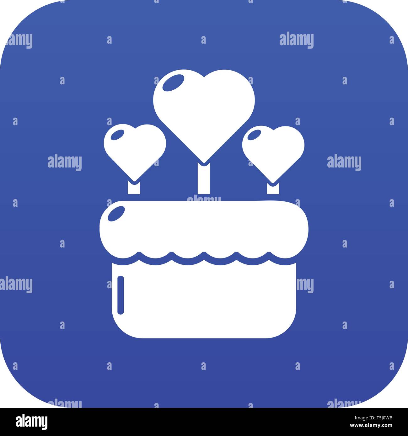 Wedding cake icon blue vector Stock Vector Image & Art - Alamy