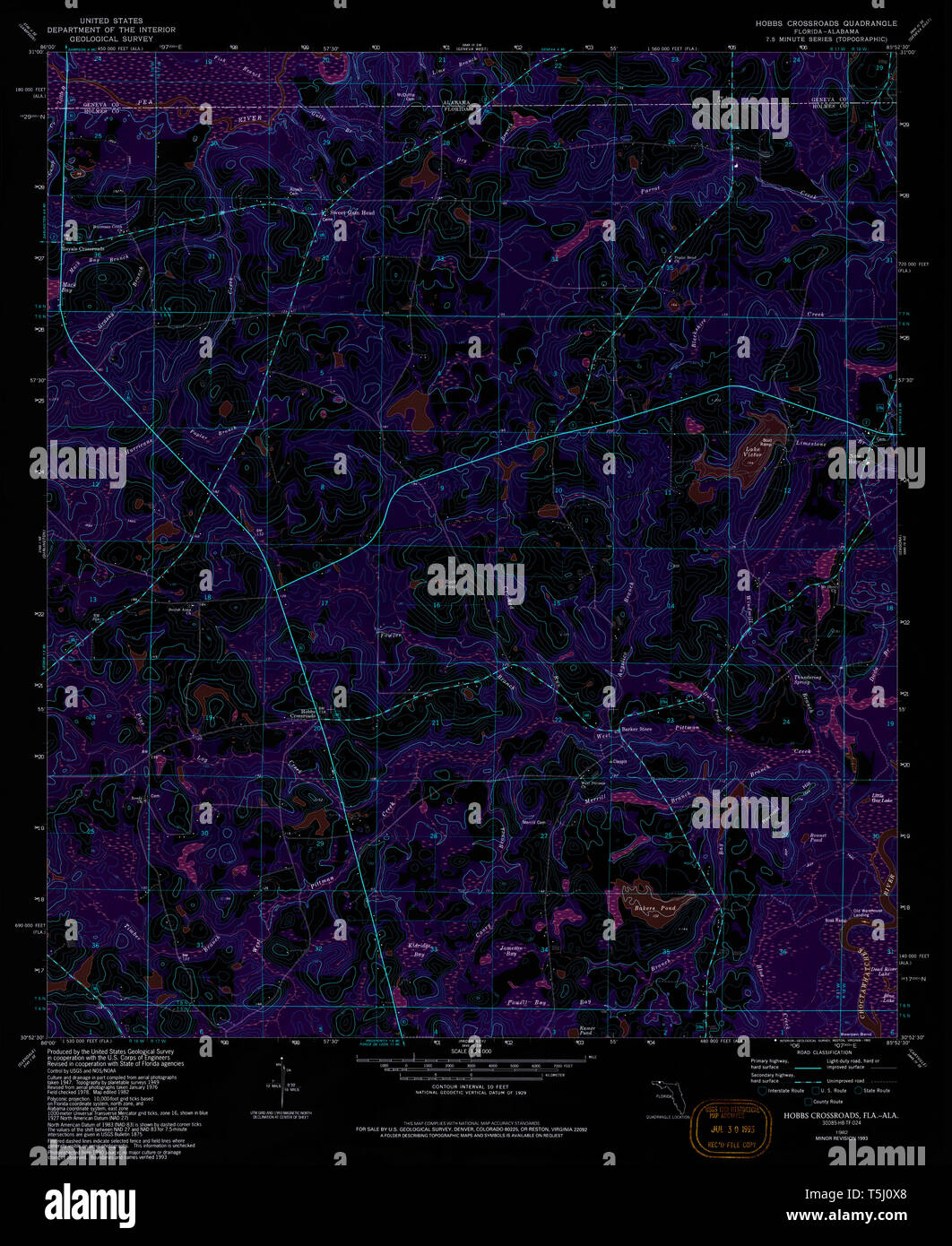 Map of hobbs hi-res stock photography and images - Alamy