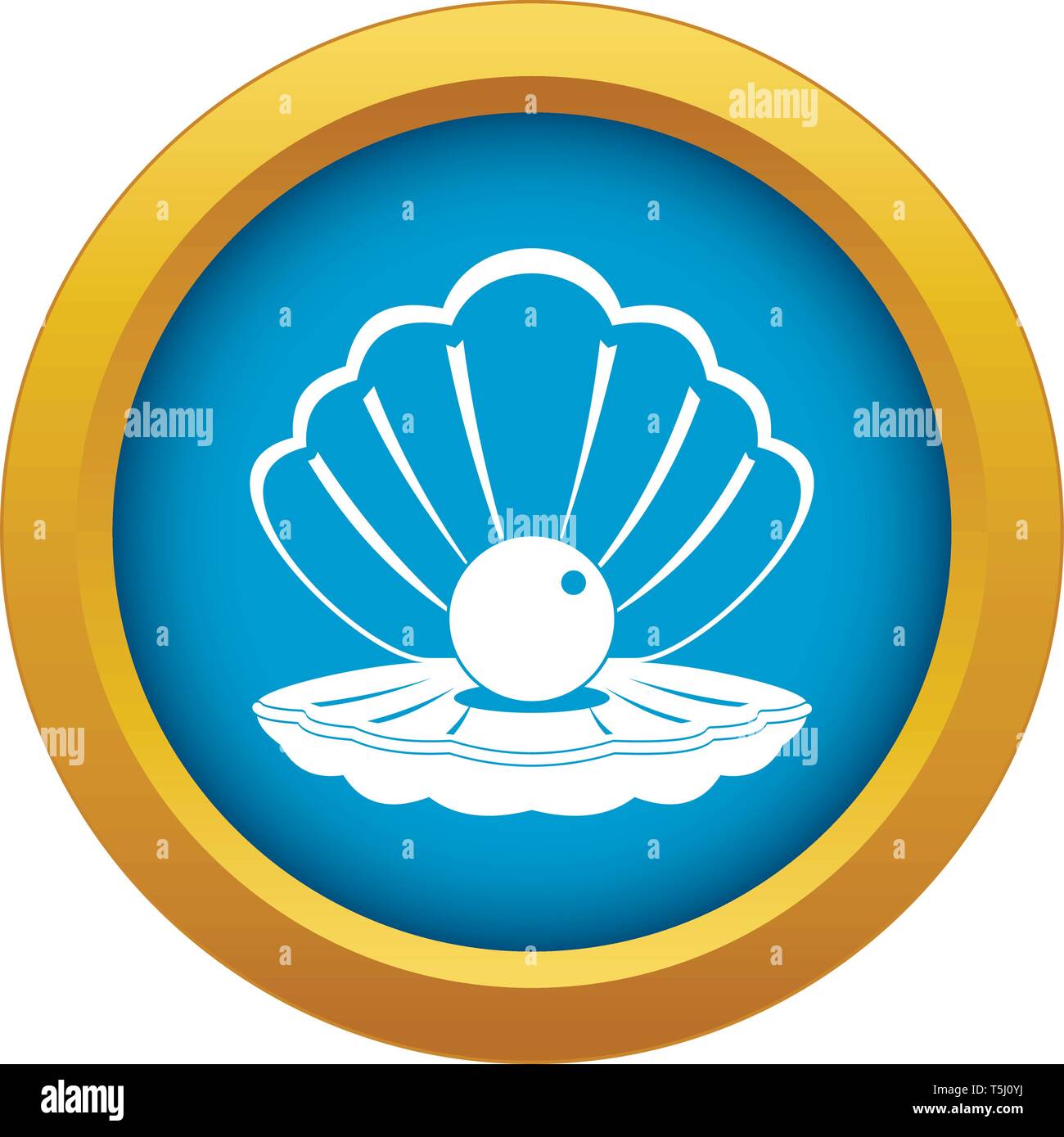 Pearl in a sea shell icon blue vector isolated Stock Vector Image & Art ...