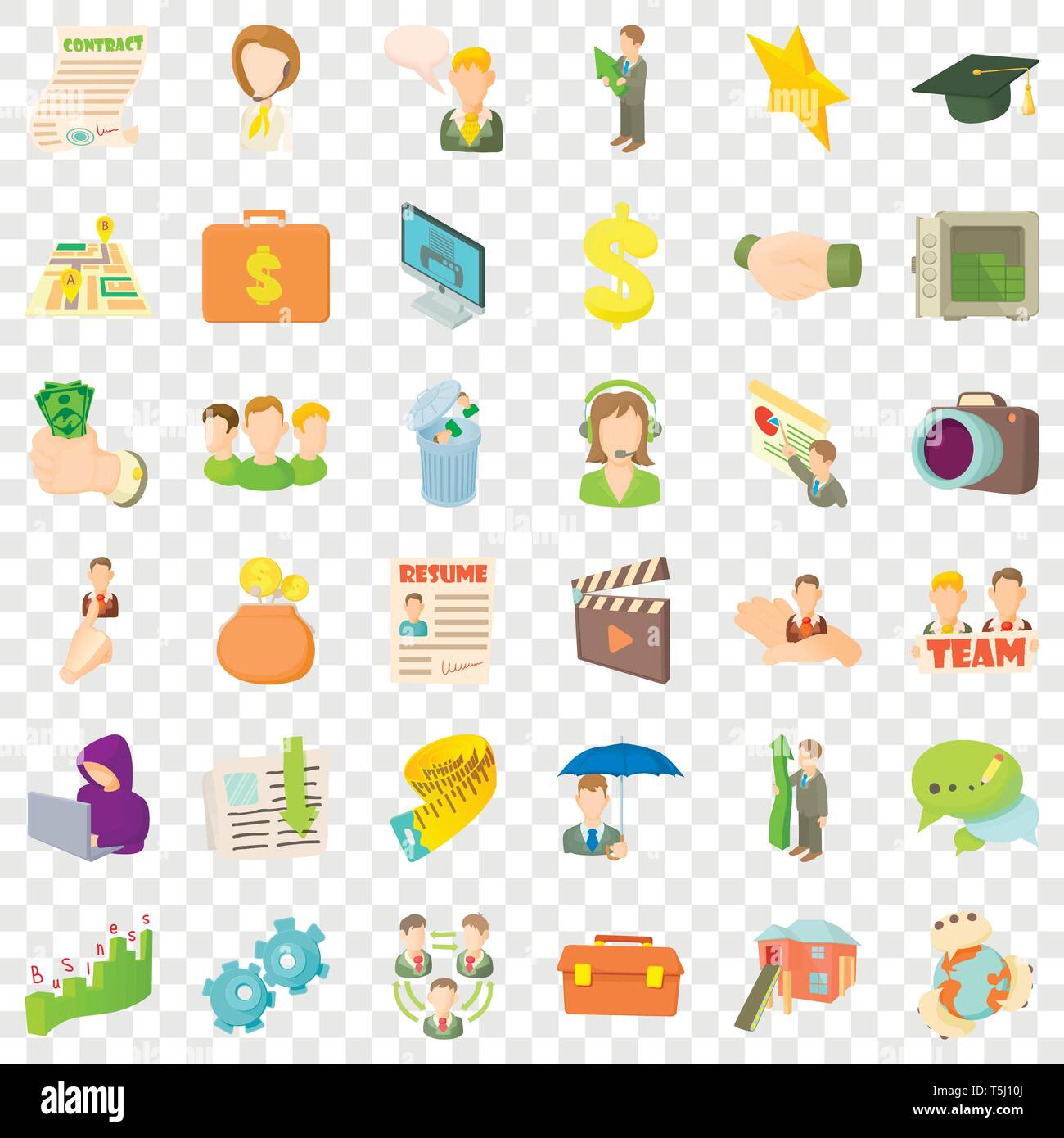 Business career icons set, cartoon style Stock Vector Image & Art - Alamy