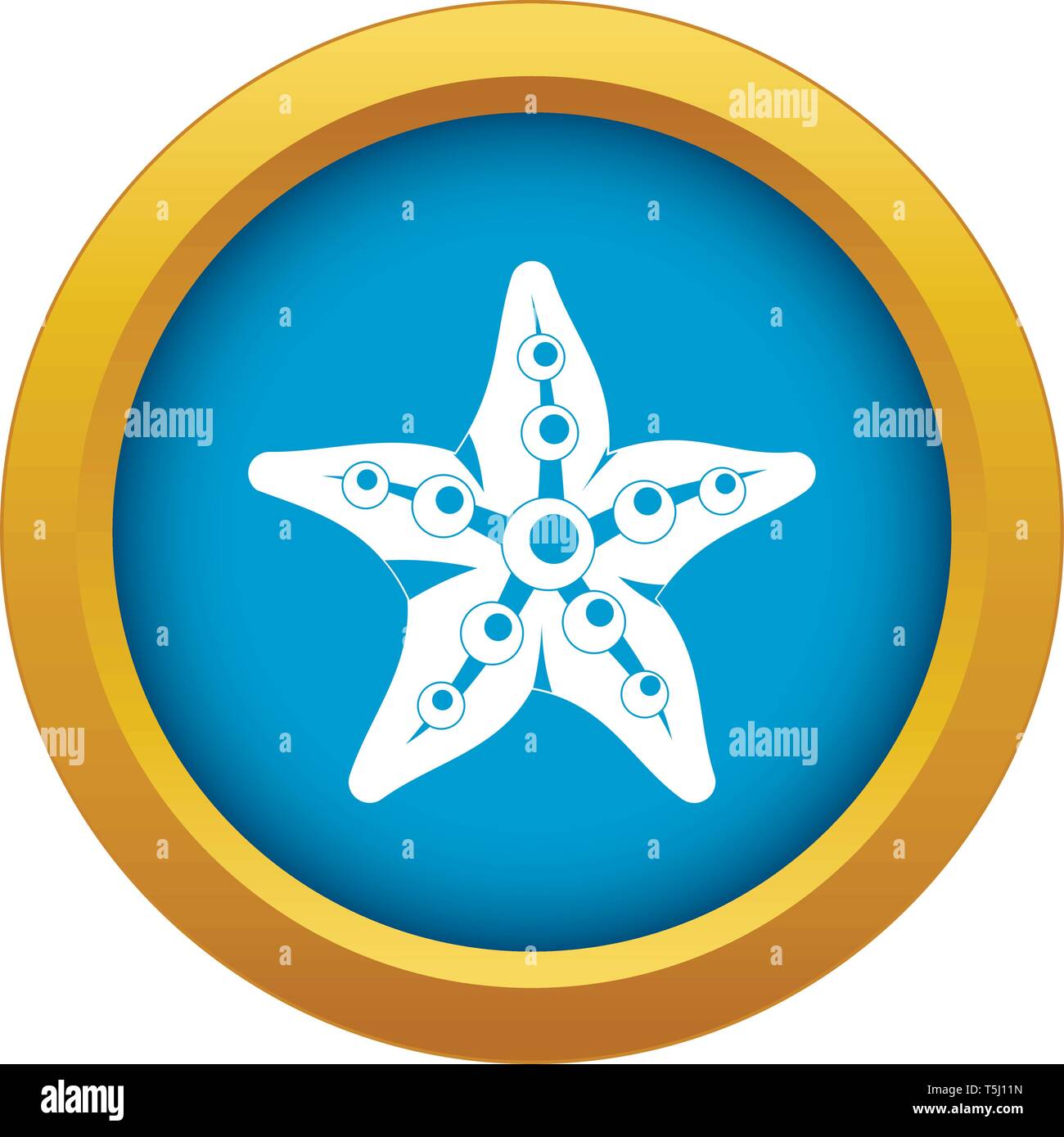 Starfish icon blue vector isolated Stock Vector Image & Art - Alamy