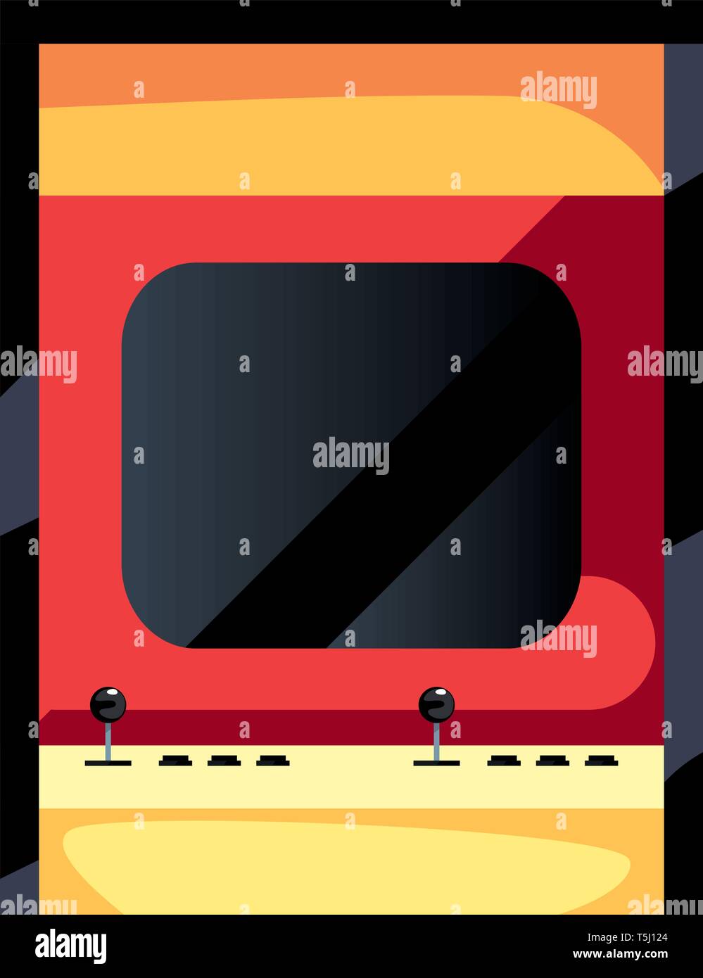 arcade machine video game retro vector illustration design Stock Vector ...