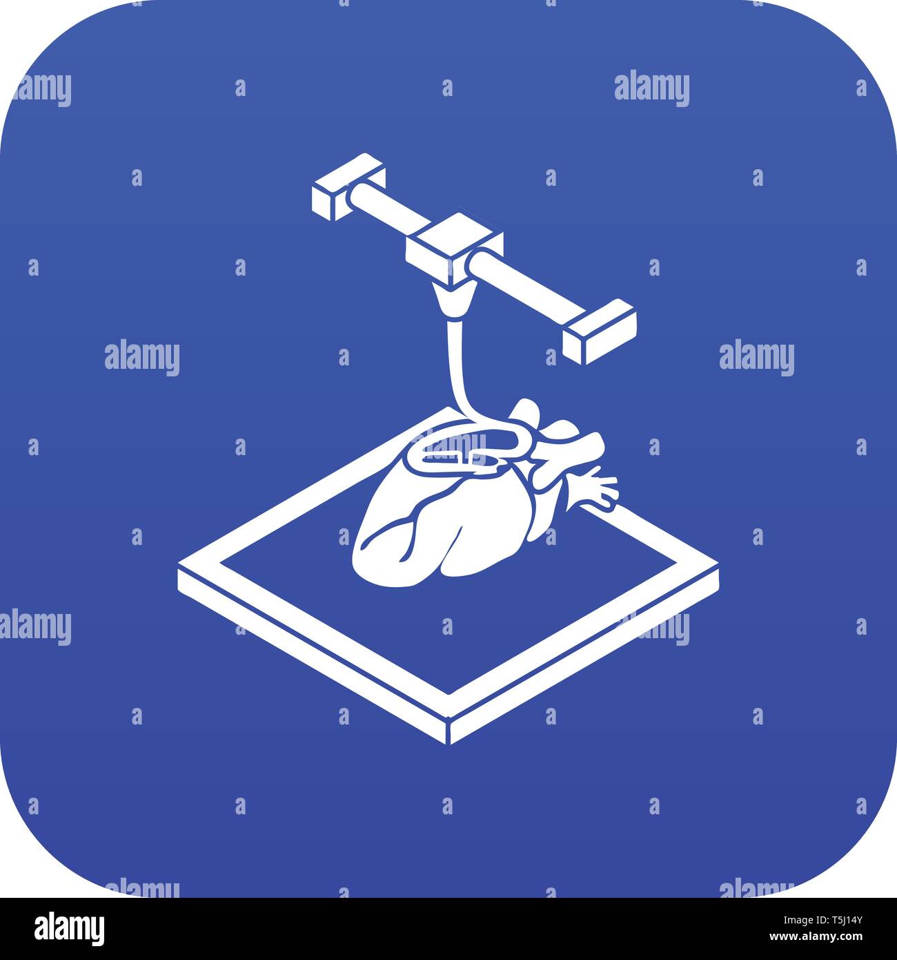 Heart printing icon simple Stock Vector Images - Alamy