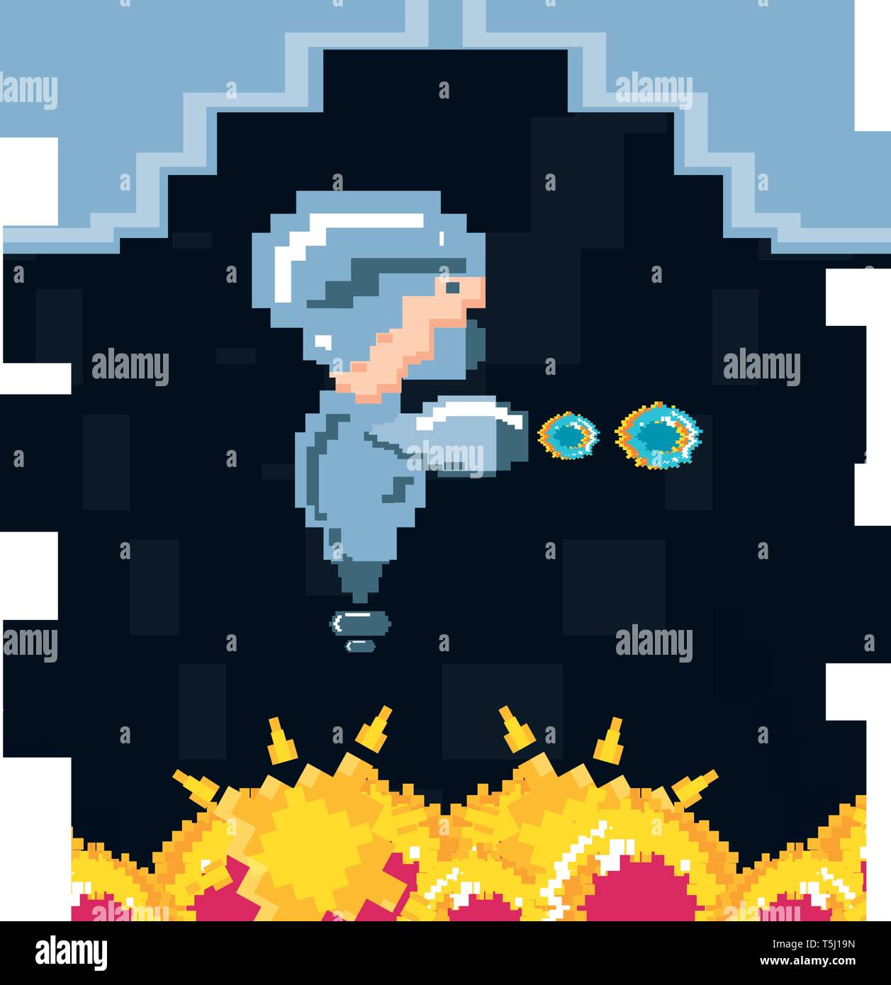 video game avatar pixelated vector illustration design Stock Vector ...