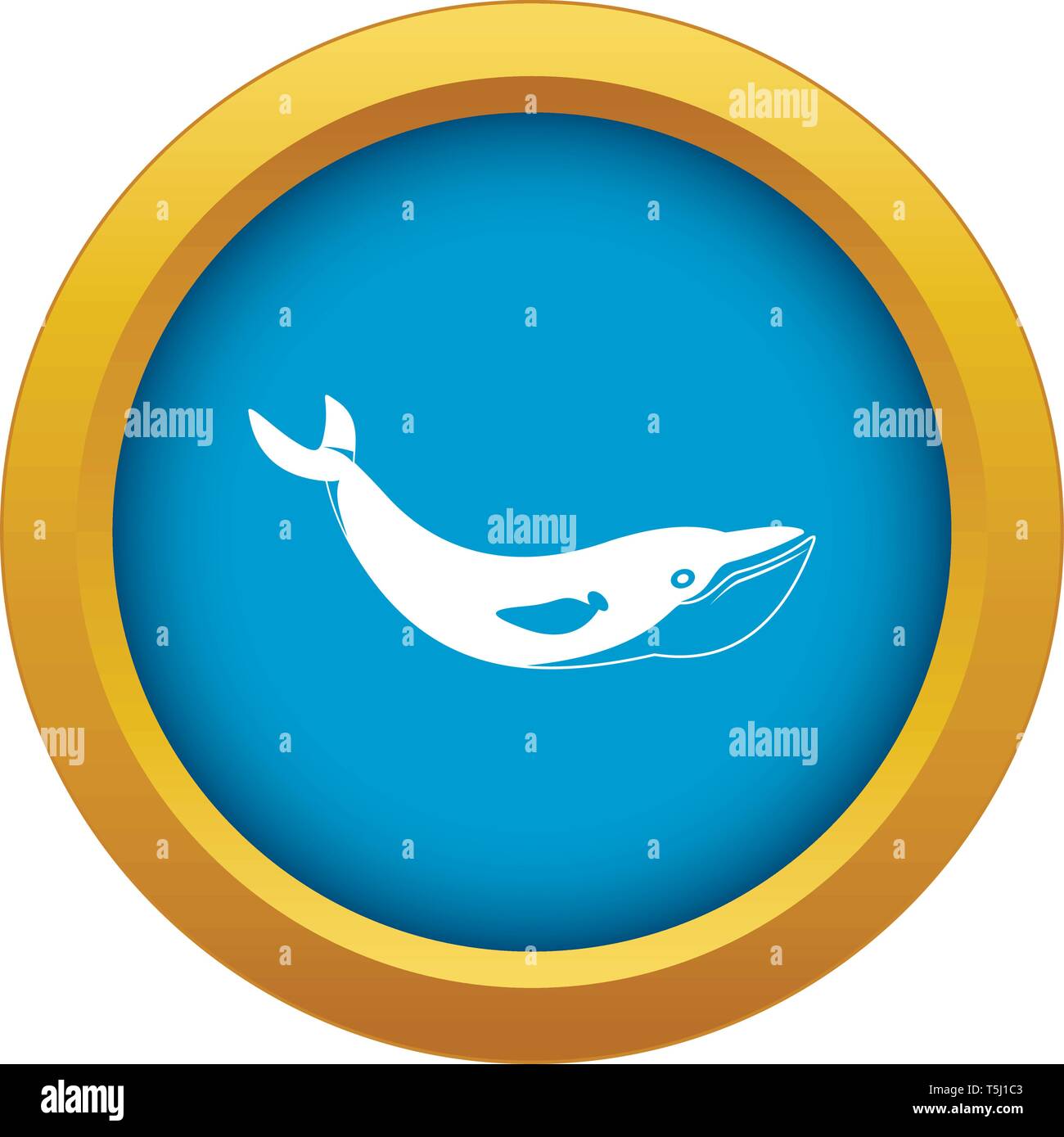 Whale icon blue vector isolated Stock Vector Image & Art - Alamy