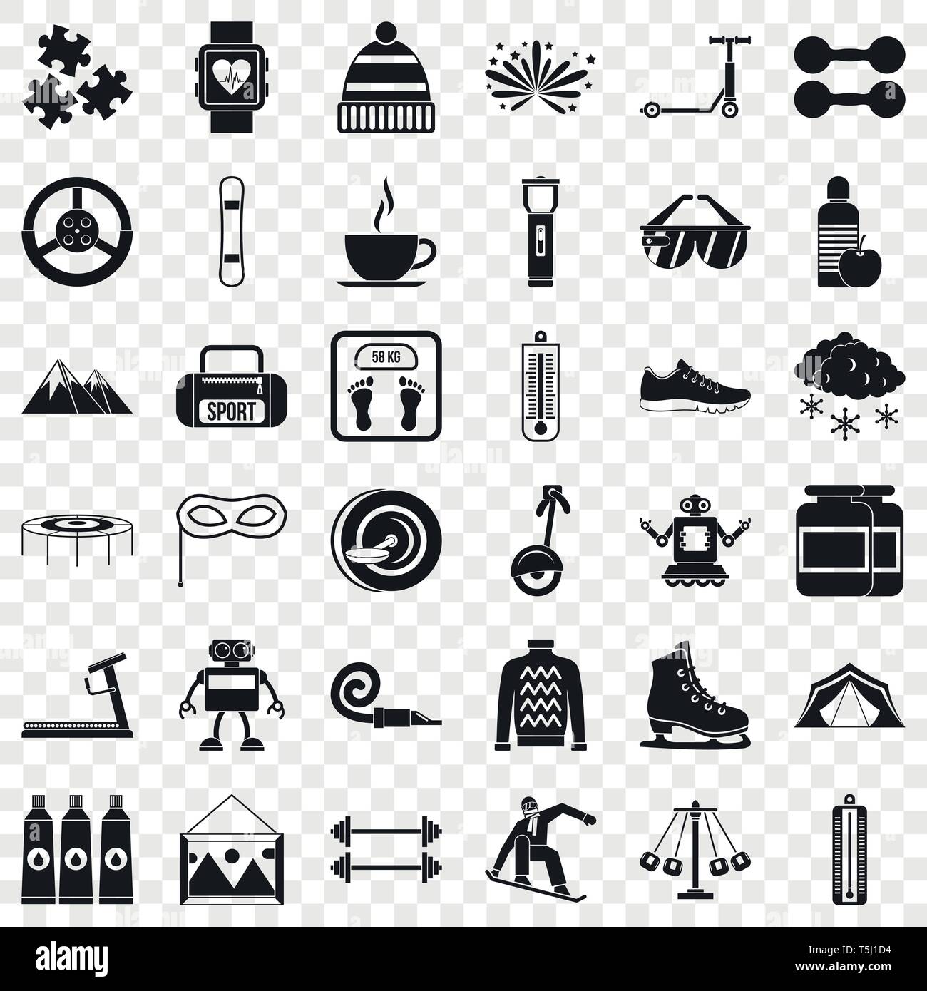 Children playing icons set, simple style Stock Vector Image & Art - Alamy