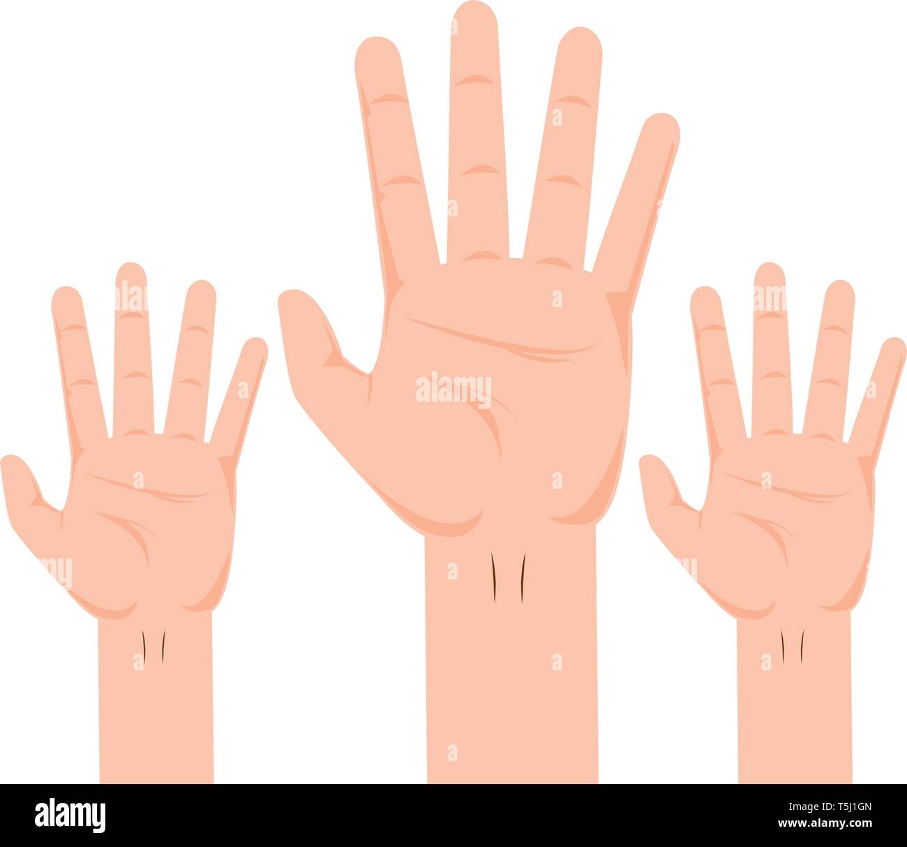 hands showing five fingers Stock Vector Image & Art - Alamy