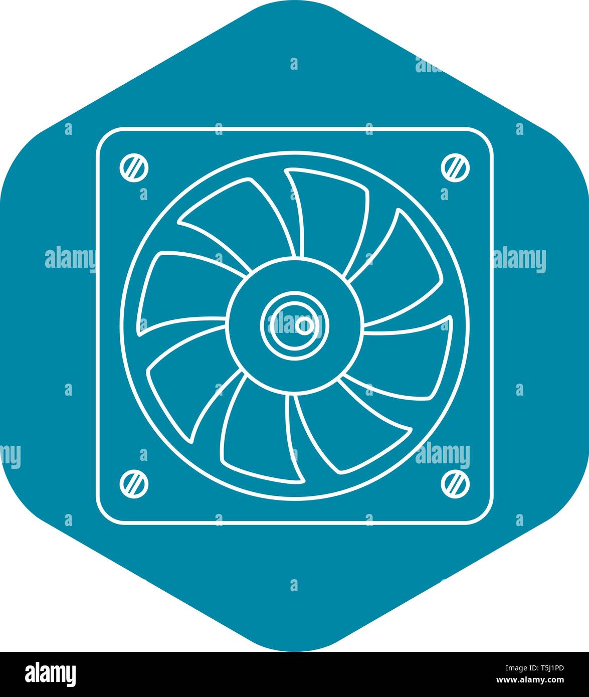 Computer fan cooler icon, outline style Stock Vector Image & Art - Alamy