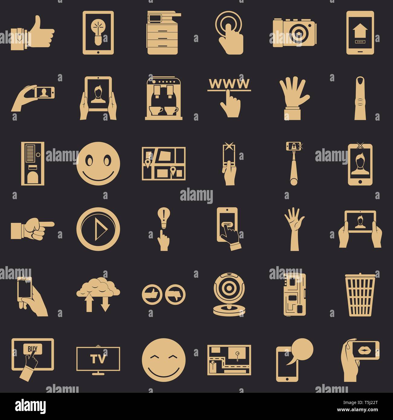 Information icons set, simple style Stock Vector Image & Art - Alamy