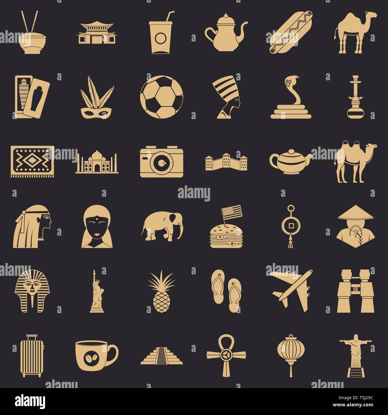 Country icons set, simple style Stock Vector Image & Art - Alamy