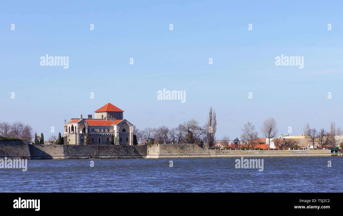Tata,Hungary 04 03 2017 Castle in Tata, begins the tourist season Stock ...