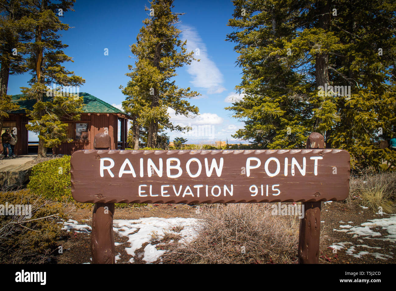 Bryce Canyon National Park, UT, USA - March 25, 2018: The Rainbow Point ...