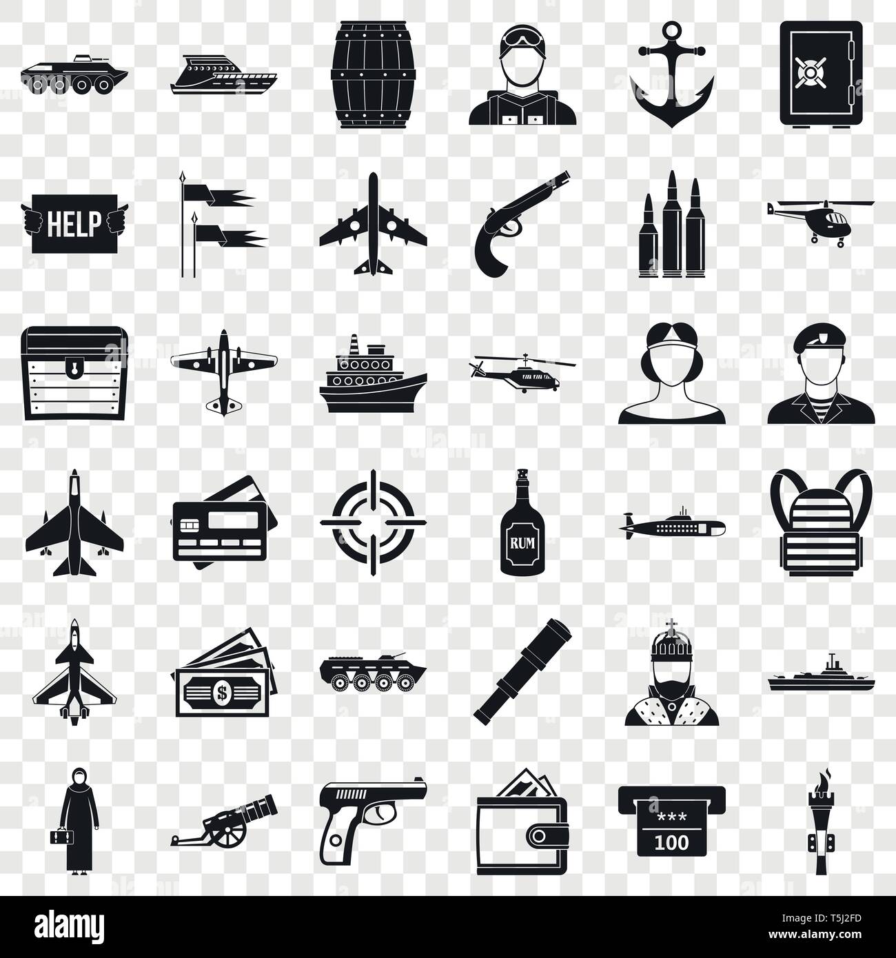 Combat target icons set, simple style Stock Vector Image & Art - Alamy