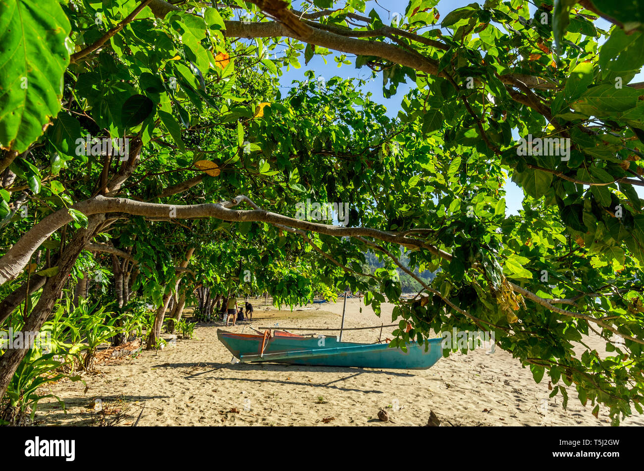 Nagtabon Beach on Palawan Island Stock Photo - Alamy