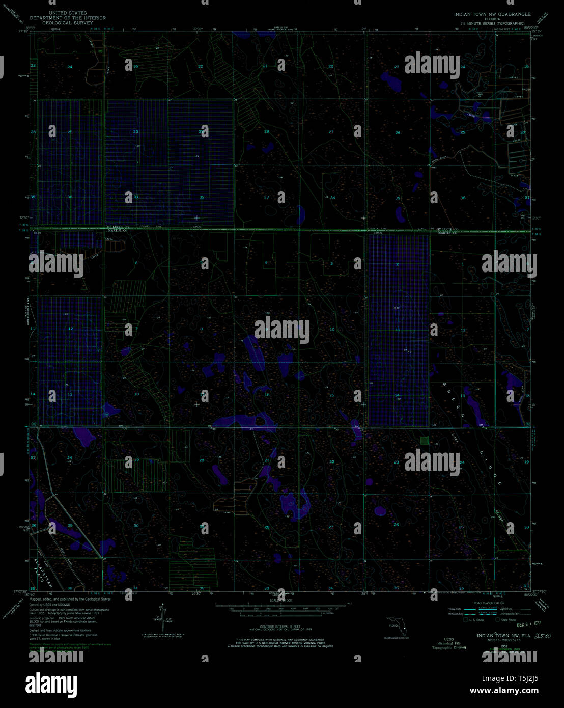 Indiantown florida map hi-res stock photography and images - Alamy