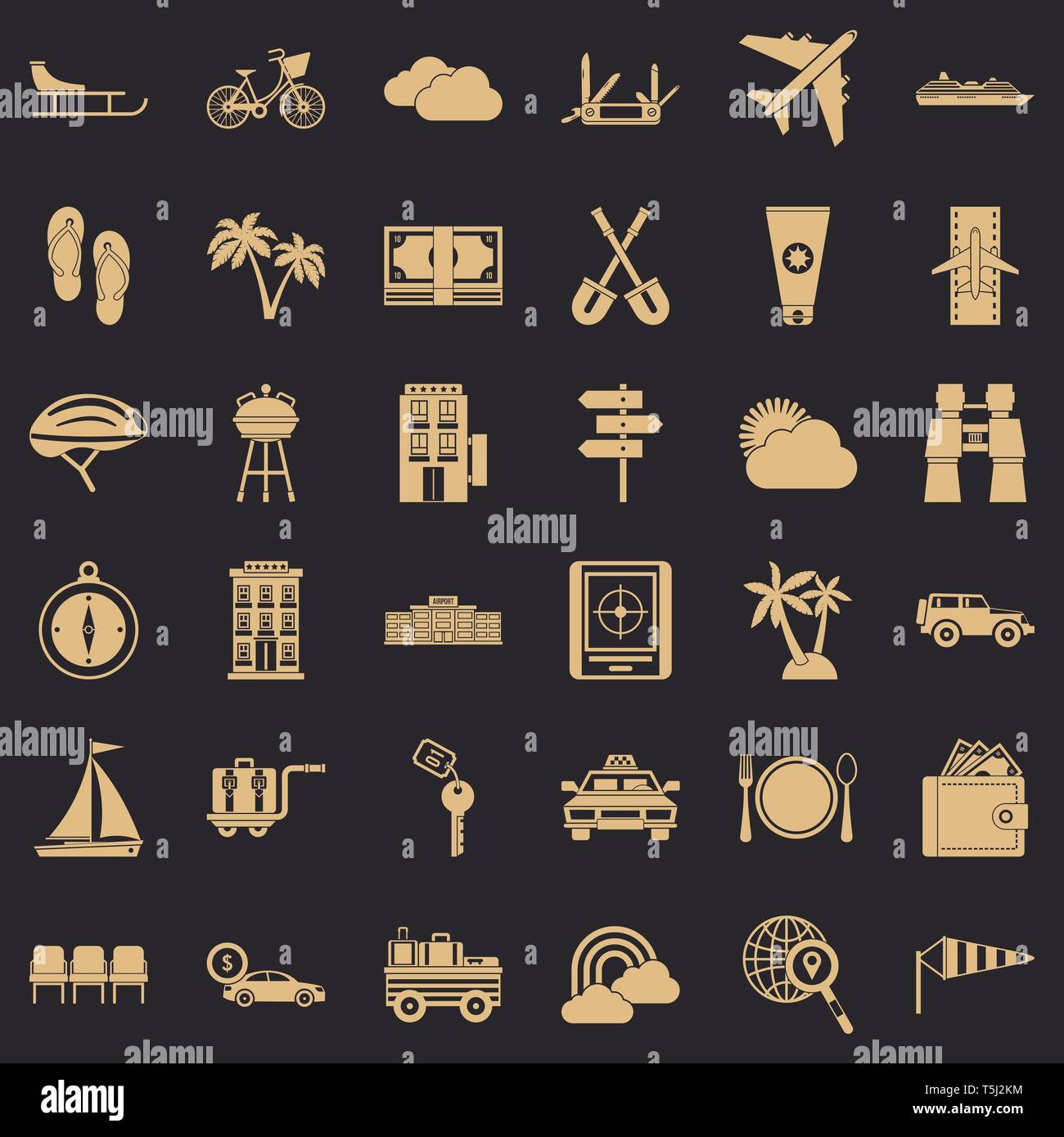 Ship icons set, simple style Stock Vector Image & Art - Alamy