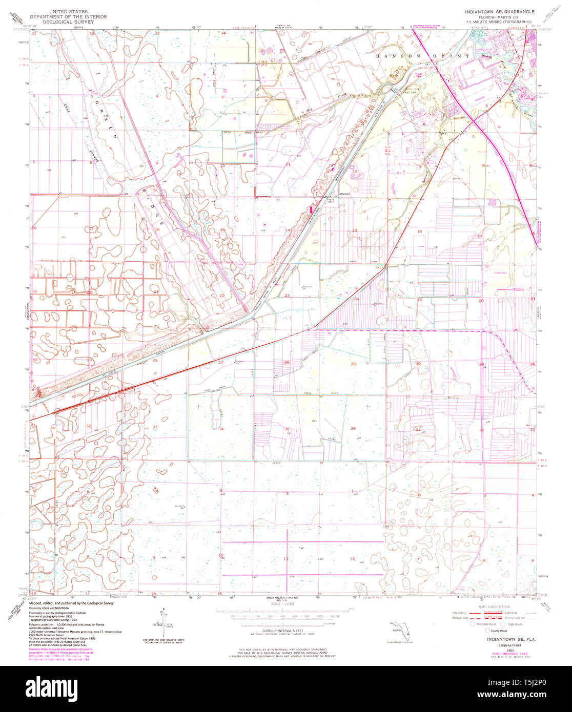 Map of indiantown hi-res stock photography and images - Alamy