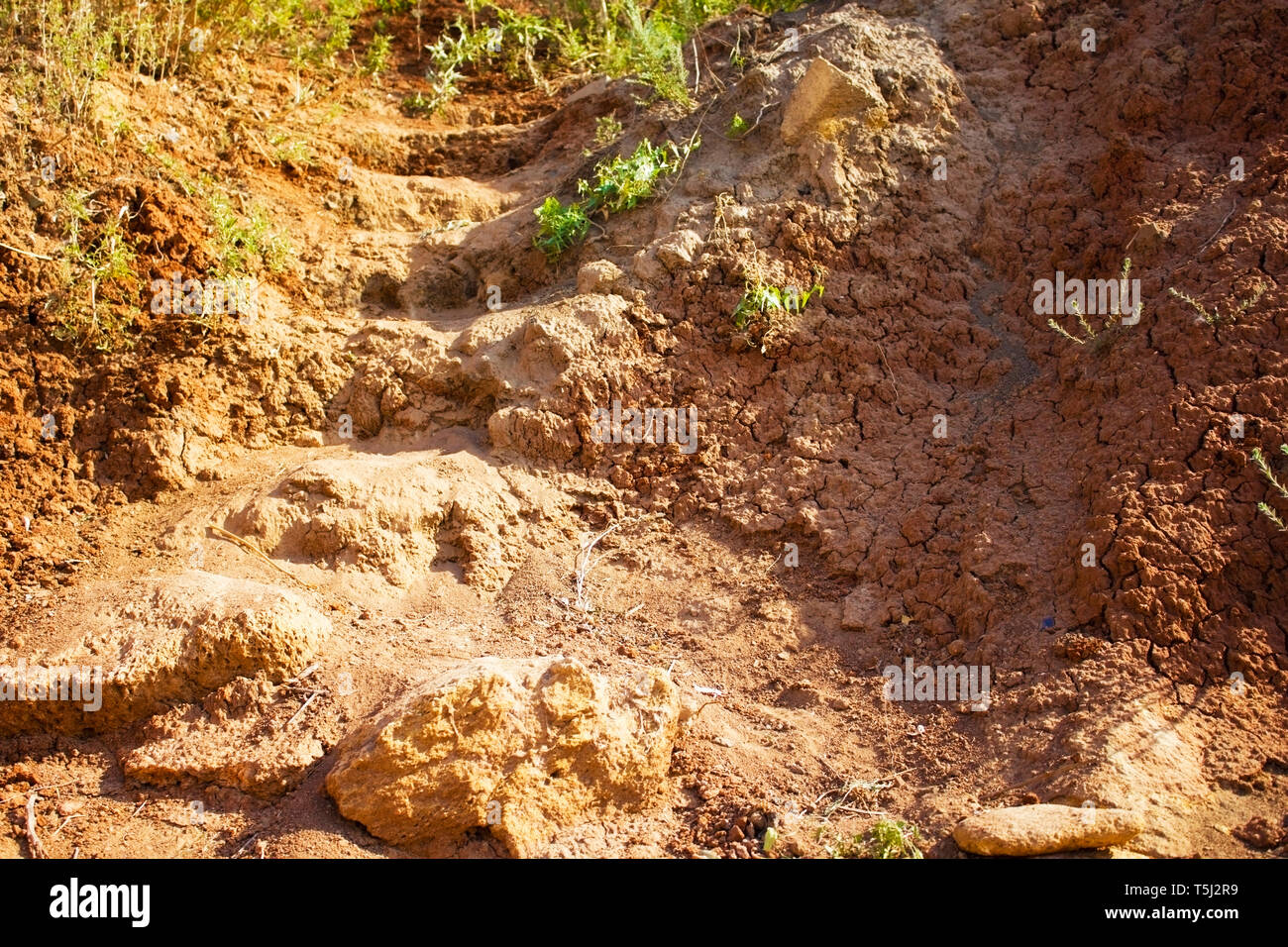Steps on slope mountain Stock Photo - Alamy