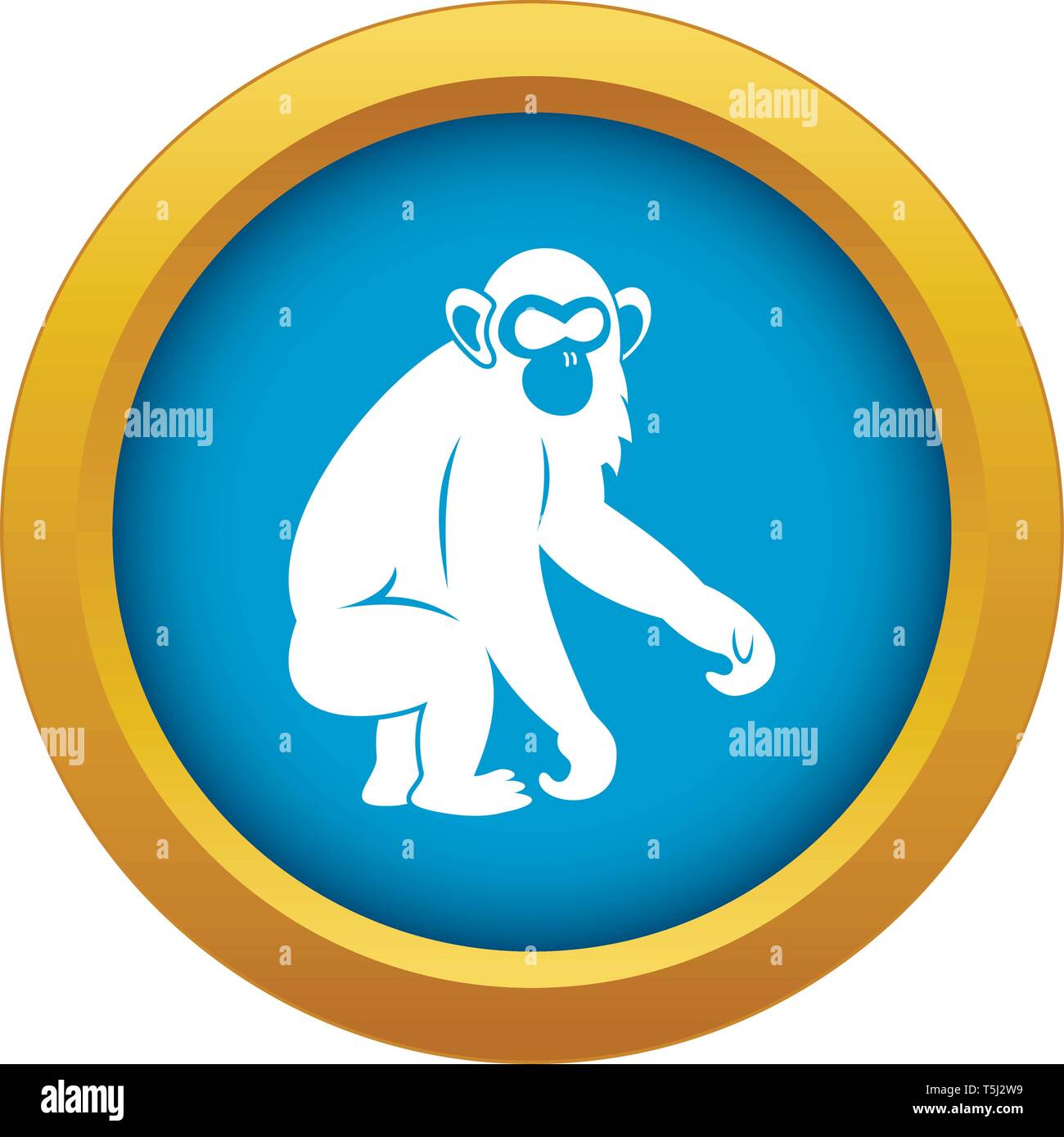 Macaque icon blue vector isolated Stock Vector Image & Art - Alamy