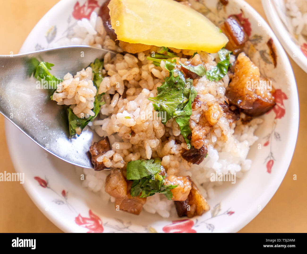 Braised pork over rice - Taiwan famous traditional street food delicacy ...