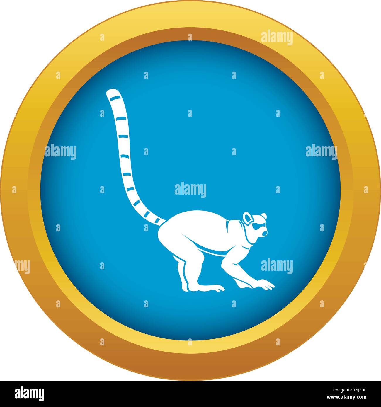 Lemur monkey icon blue vector isolated Stock Vector Image & Art - Alamy