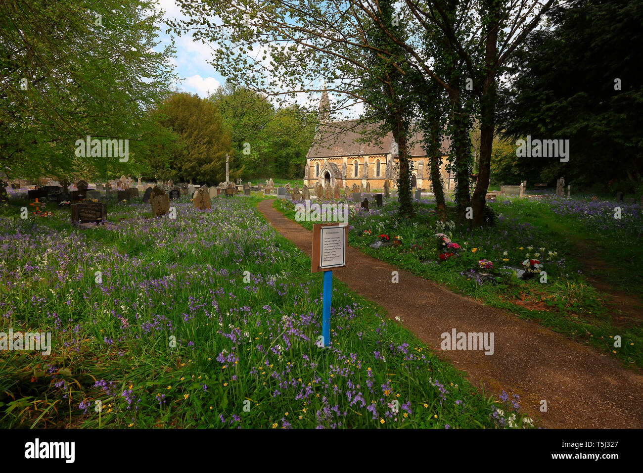 The small church of Saint Teilo in Merthyr Mawr down the road from ...