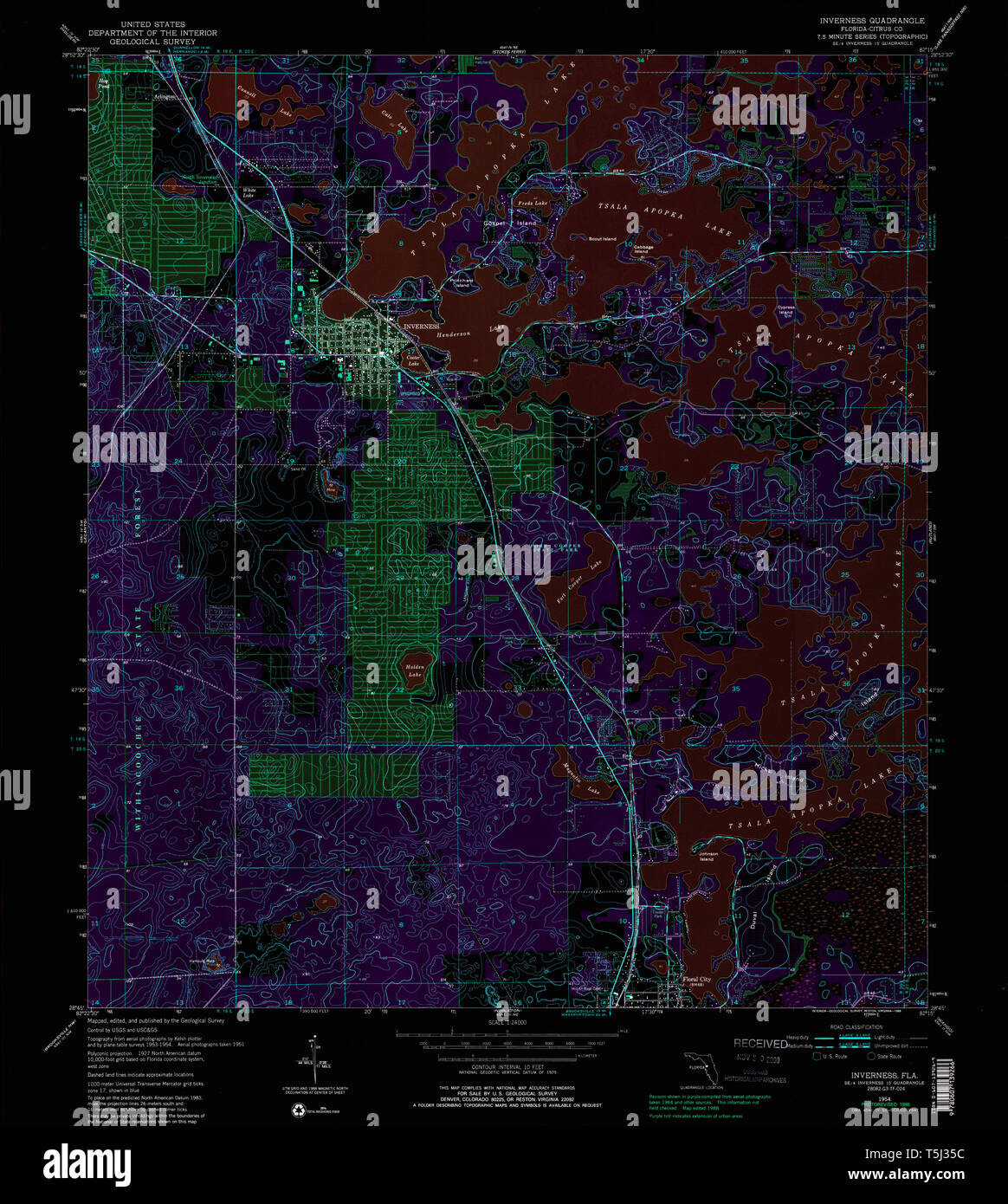 Map Of Inverness Florida High Resolution Stock Photography and Images ...