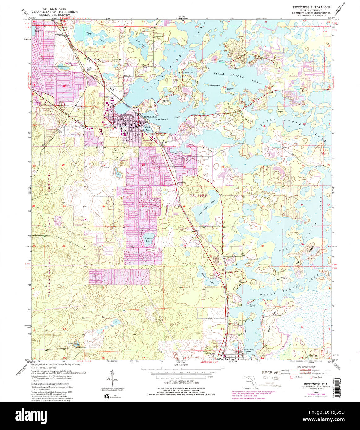 Inverness florida map hi-res stock photography and images - Alamy