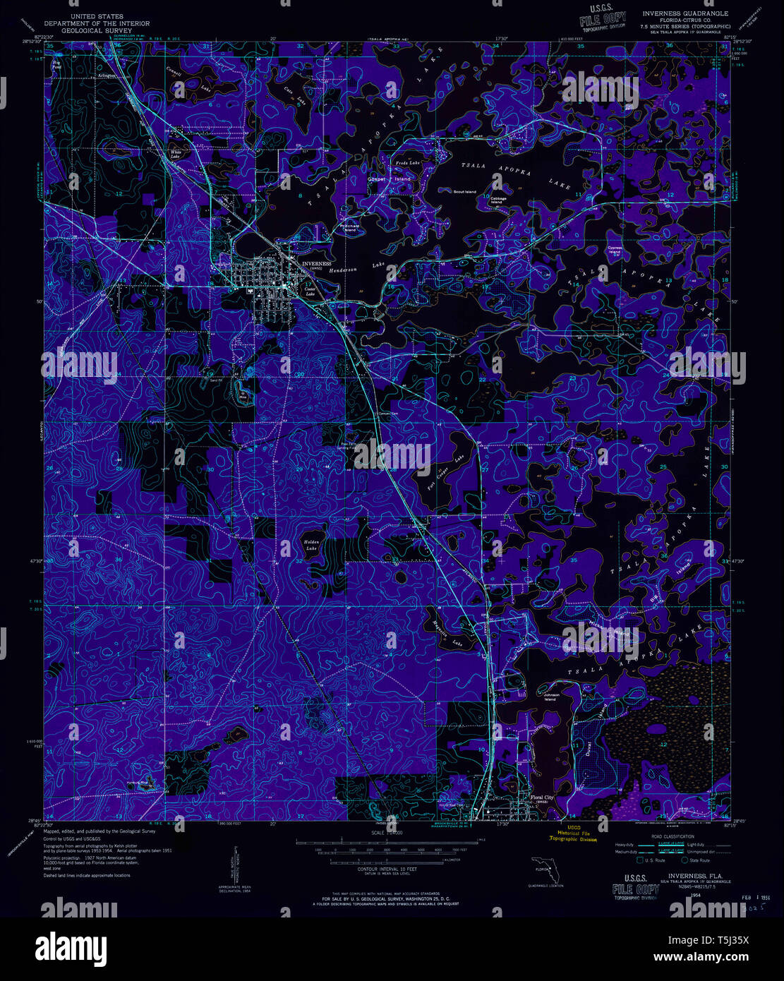 Inverness florida map hi-res stock photography and images - Alamy