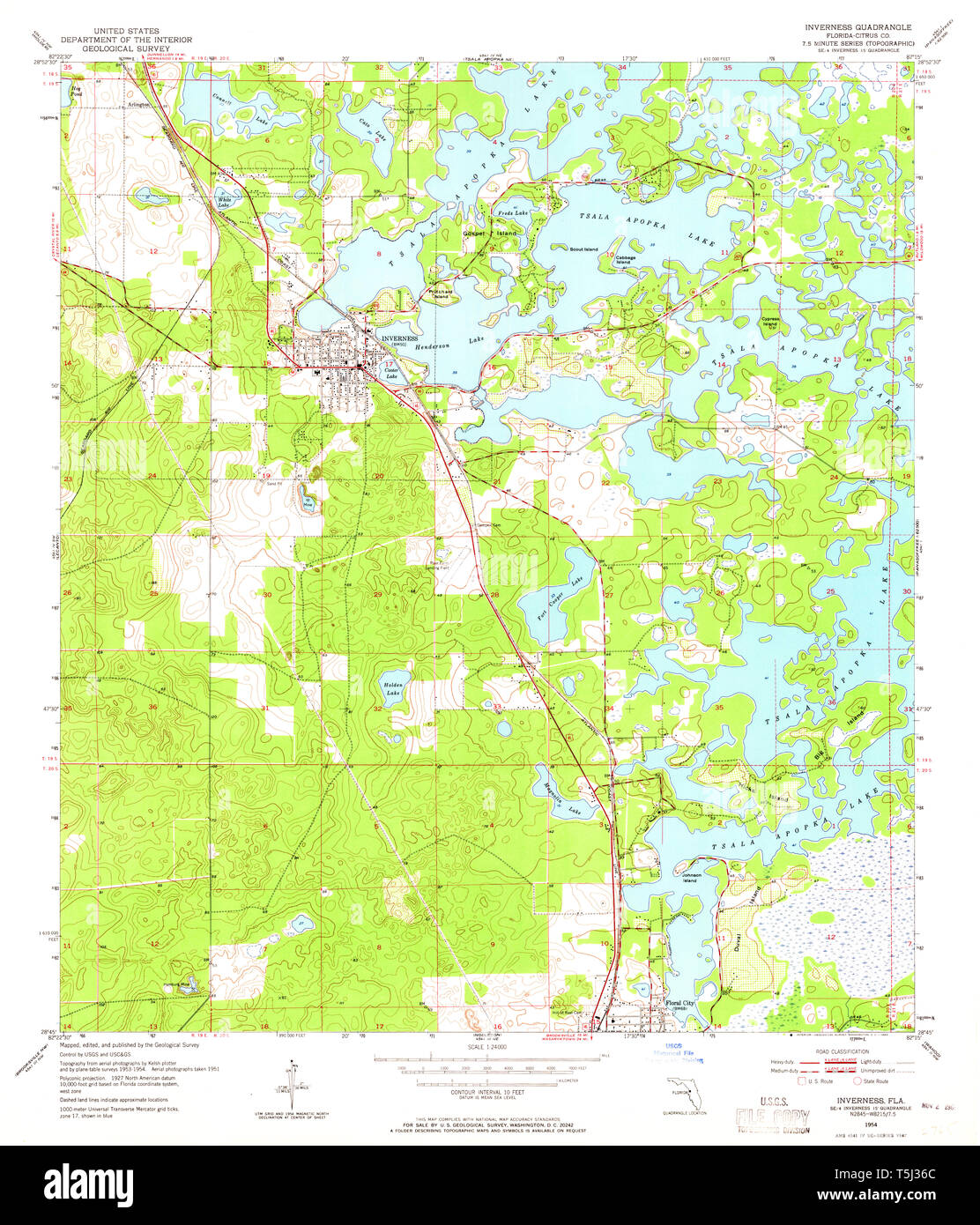 Inverness florida map hi-res stock photography and images - Alamy