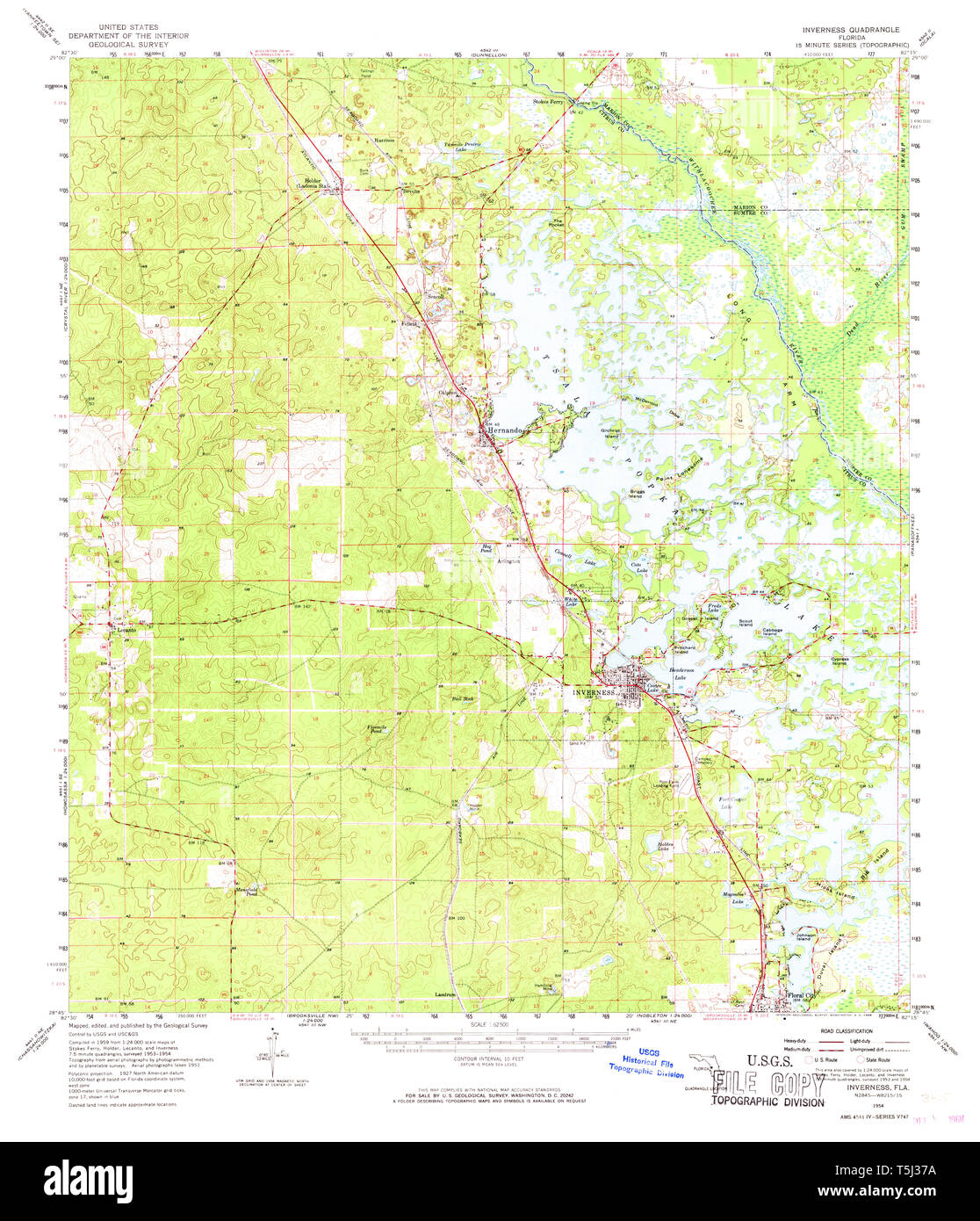 Inverness florida map Cut Out Stock Images & Pictures - Alamy