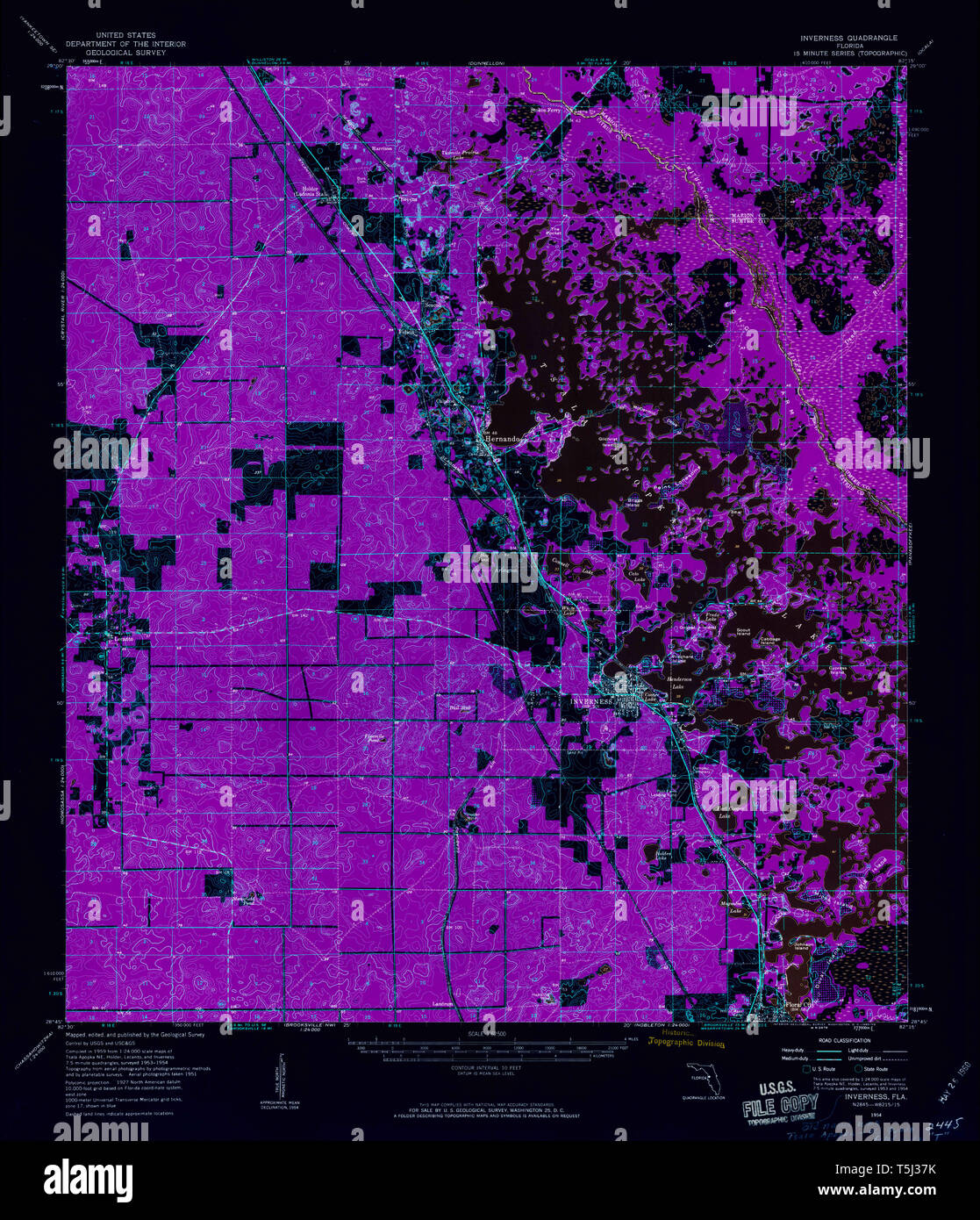 Map Of Inverness Florida High Resolution Stock Photography and Images ...