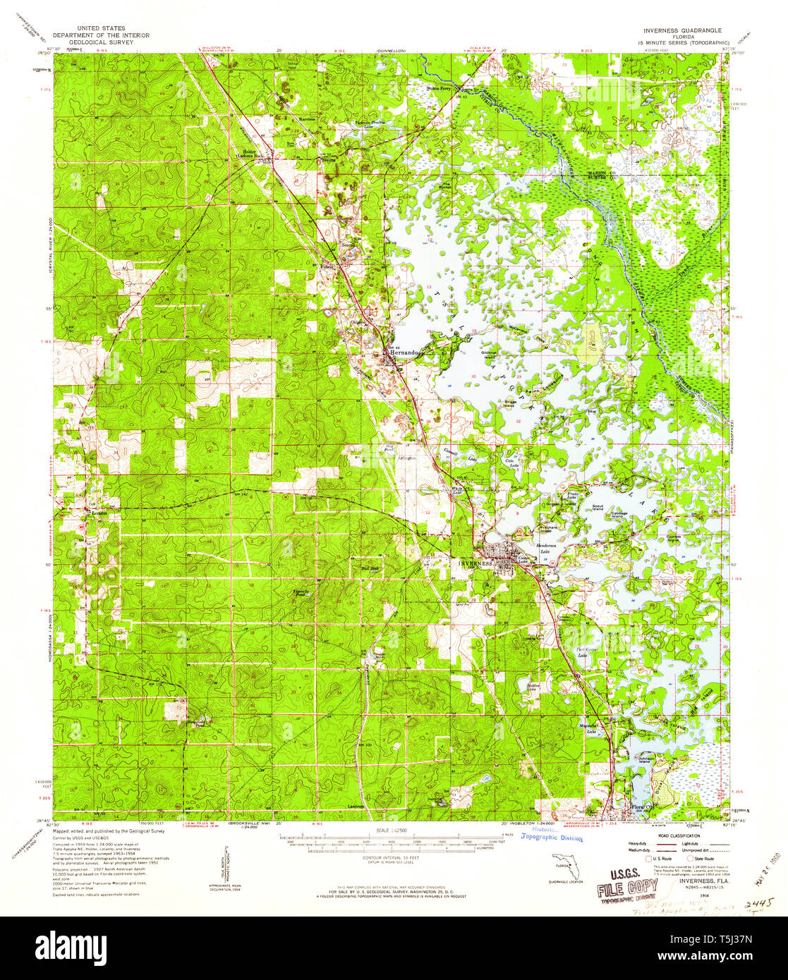 Inverness florida map hi-res stock photography and images - Alamy