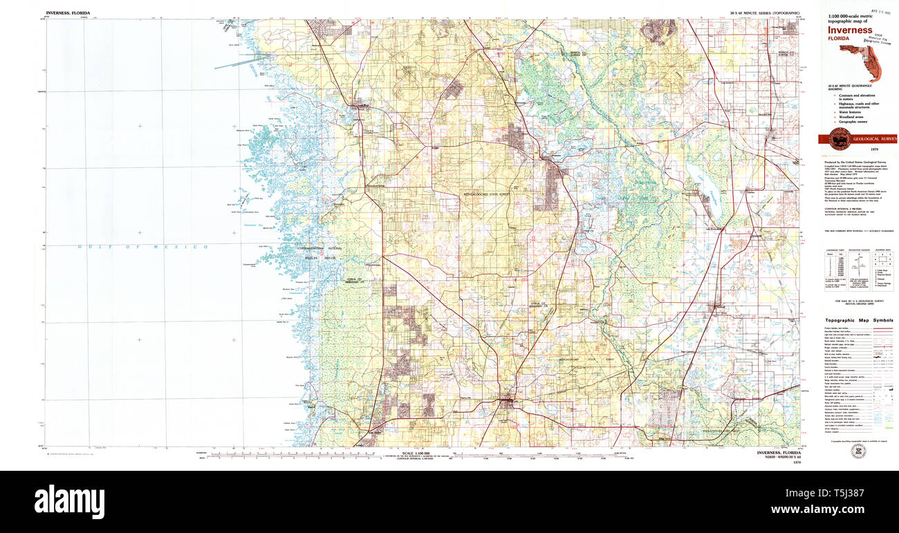Inverness florida map hi-res stock photography and images - Alamy