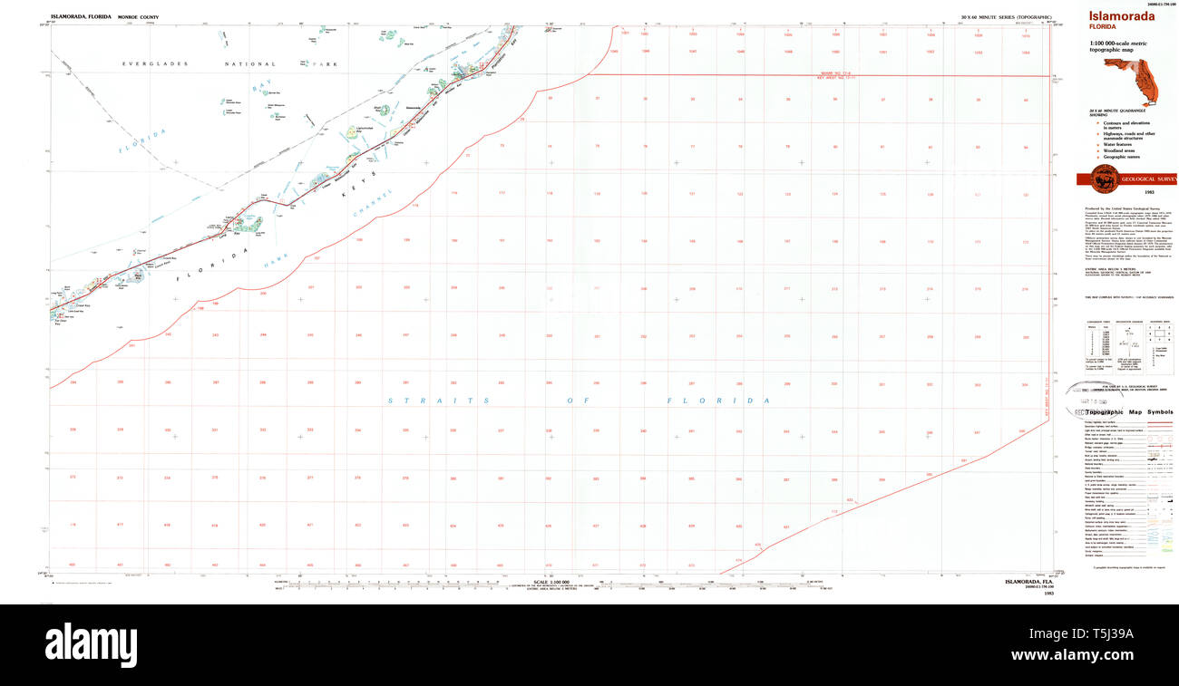 Islamorada florida map hi-res stock photography and images - Alamy