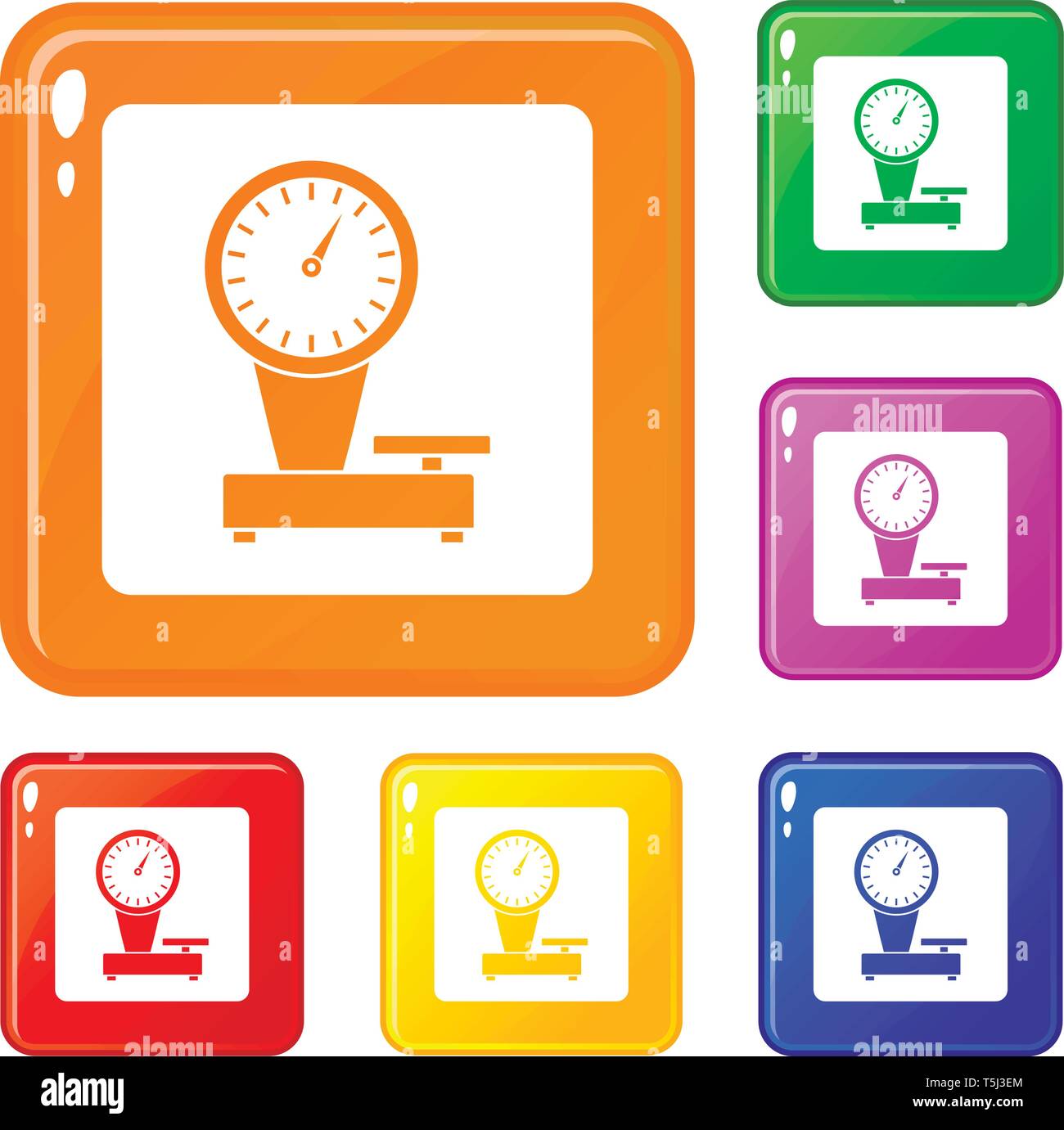 Weight scale icons set vector color Stock Vector Image & Art - Alamy