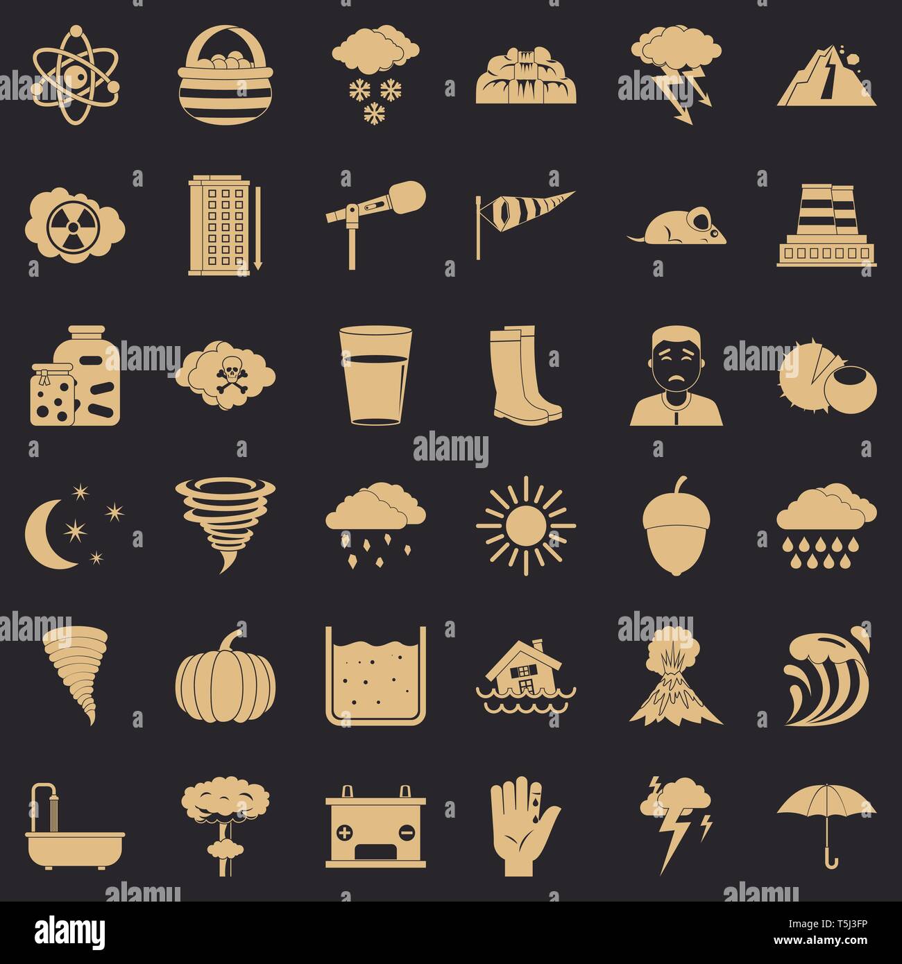 Meteorology icons set, simple style Stock Vector Image & Art - Alamy