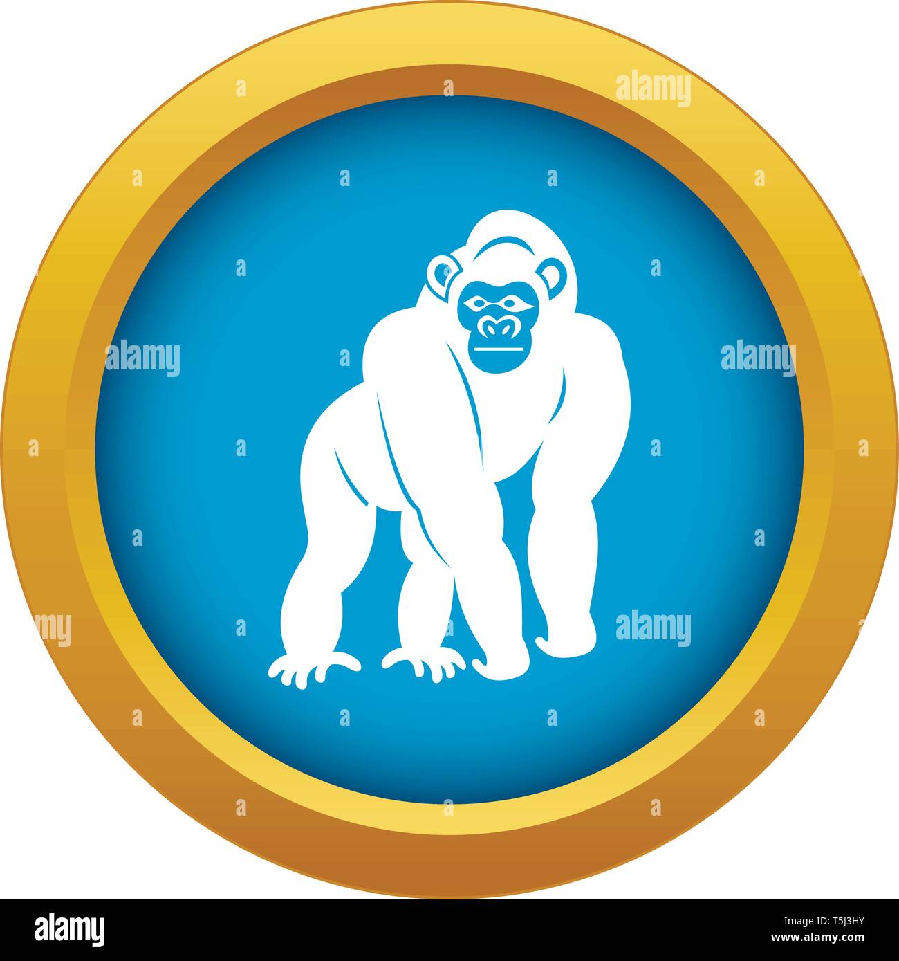 Bonobo icon blue vector isolated Stock Vector Image & Art - Alamy