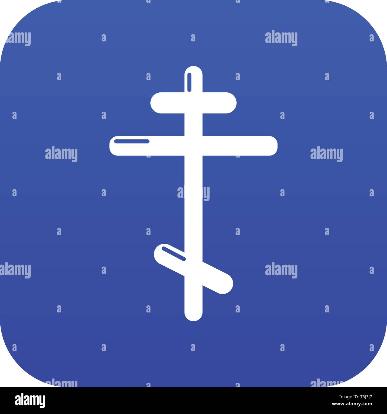 Orthodox cross icon blue vector Stock Vector Image & Art - Alamy