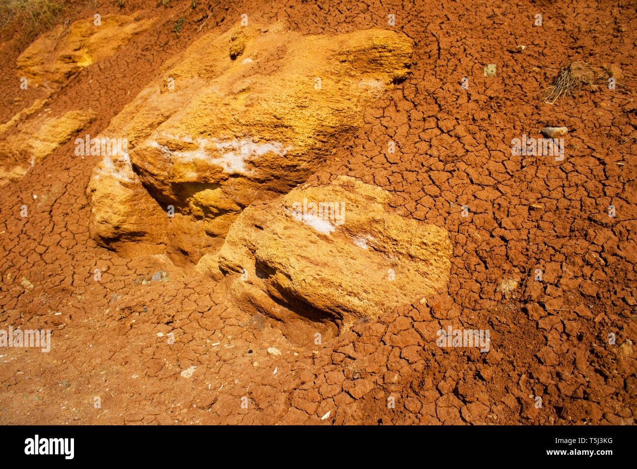 the surface texture of the slope from dry sand-clay granular soils with ...