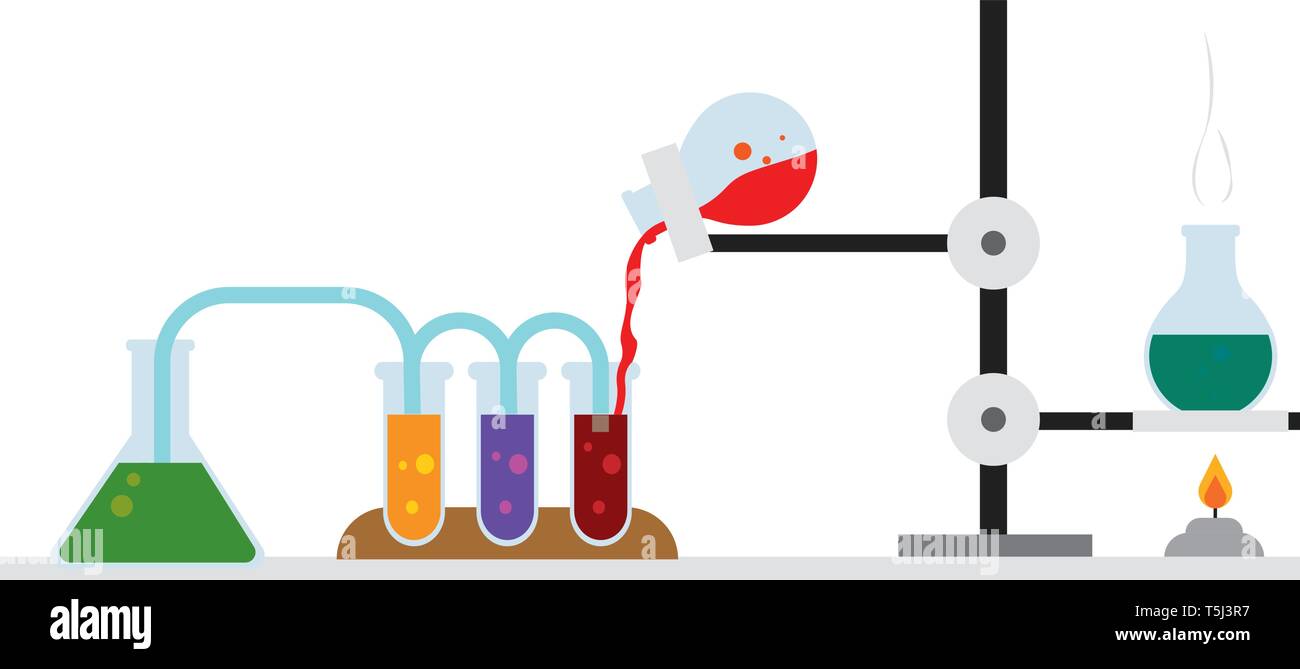 abstract chemistry object on a white background, vector illustration ...
