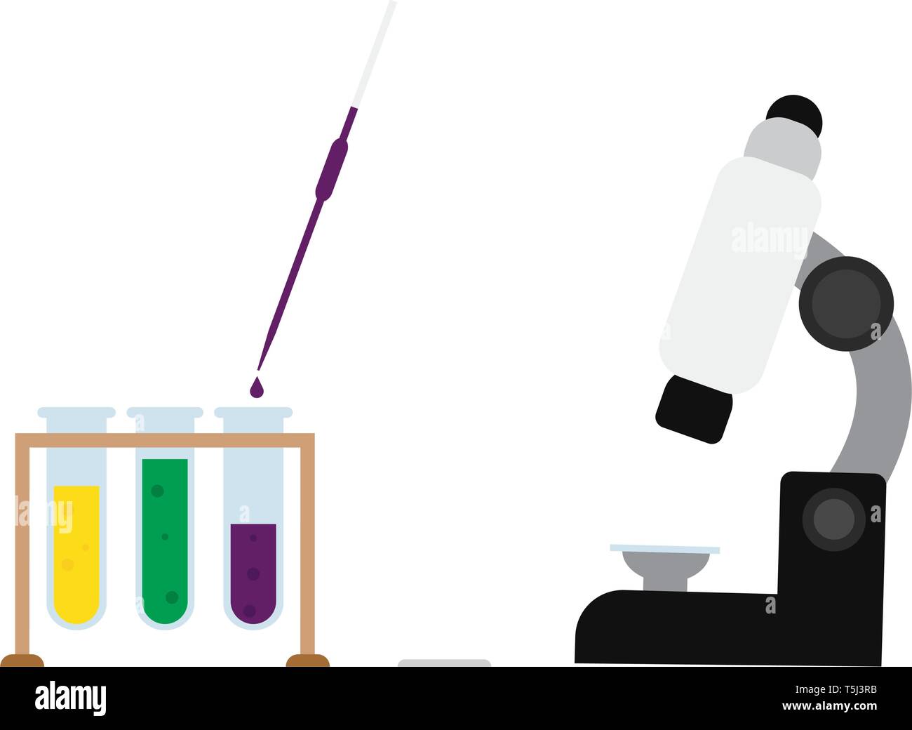 abstract chemistry object on a white background, vector illustration ...