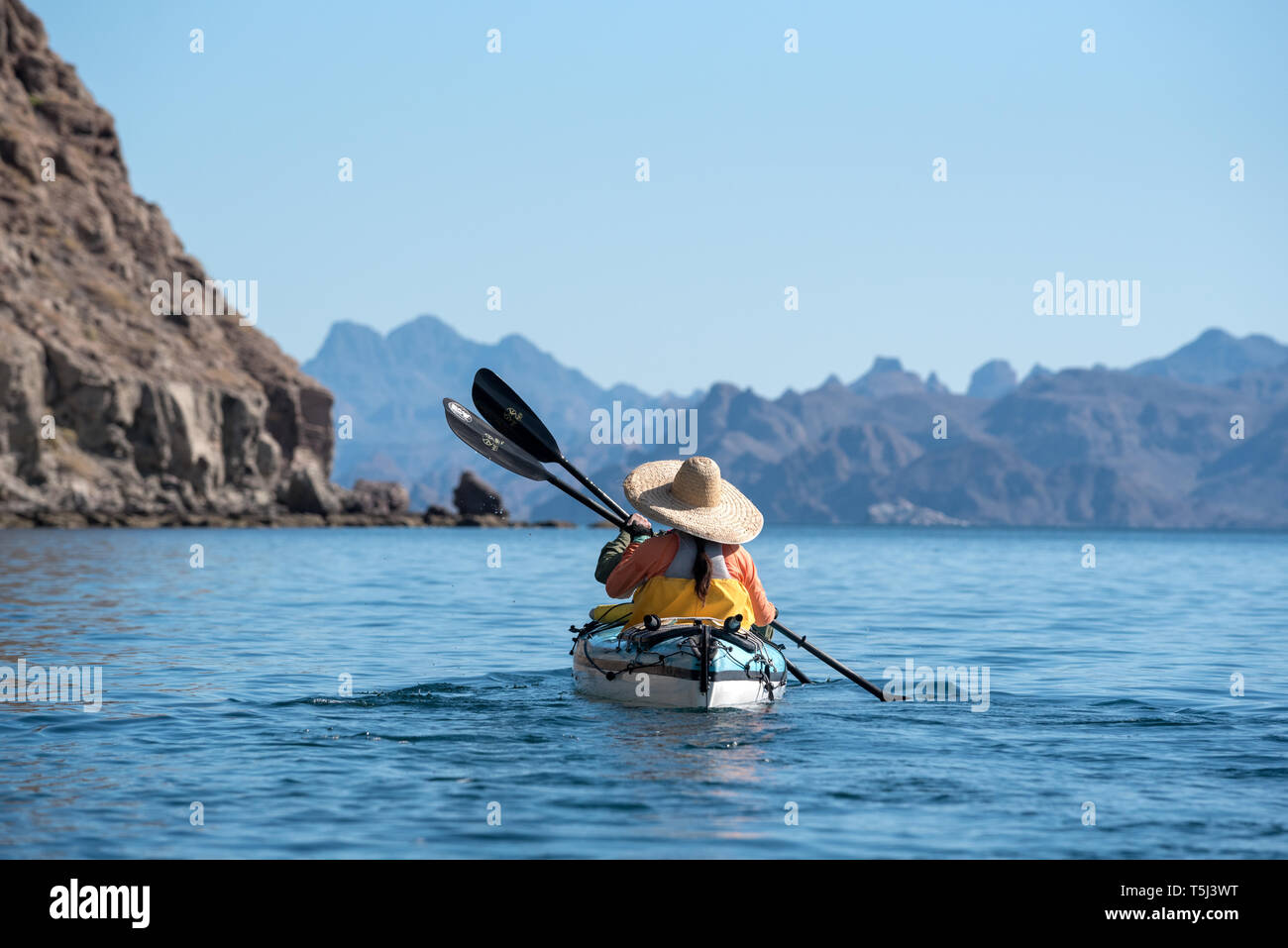 Sea kayaking, Bay of Loreto National Park, Baja California Sur, Mexico ...