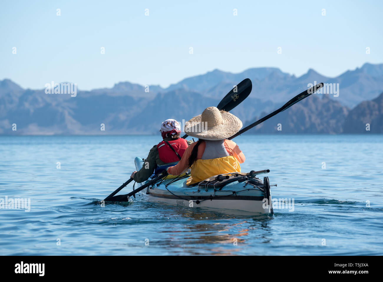 Sea kayaking, Bay of Loreto National Park, Baja California Sur, Mexico ...