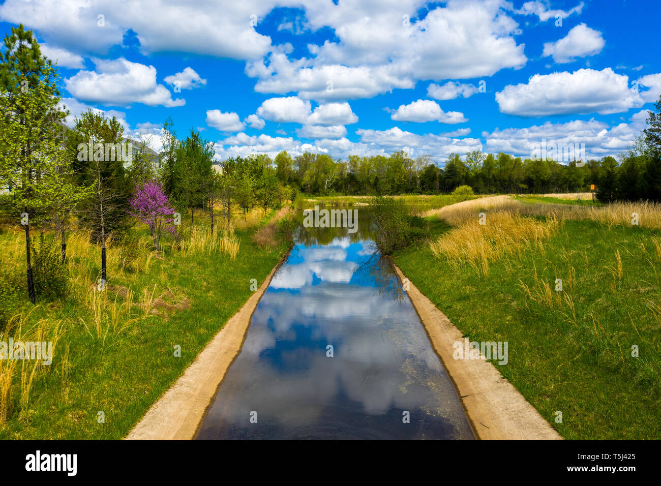 drainage route for a suburban neighborhood Stock Photo - Alamy
