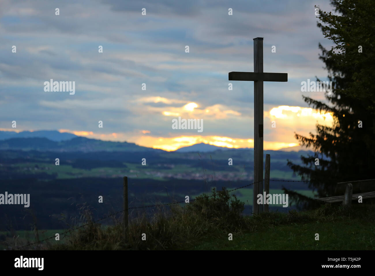 Germany, Bavaria, Allgaeu, Auerberg, cross Stock Photo - Alamy
