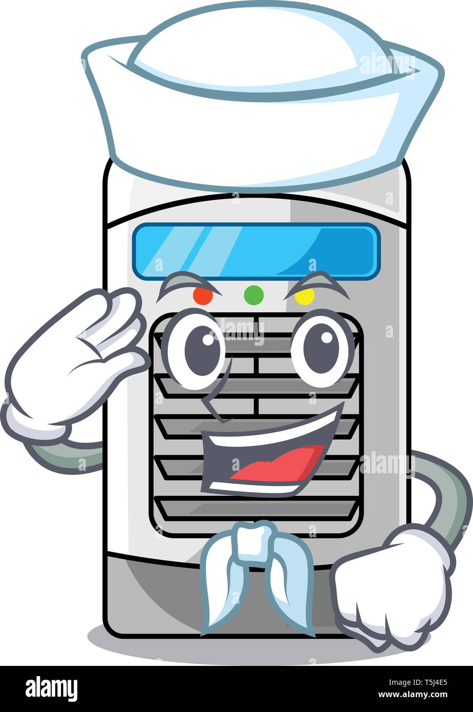 Sailor mascot air cooler mounted on wall Stock Vector Image & Art - Alamy