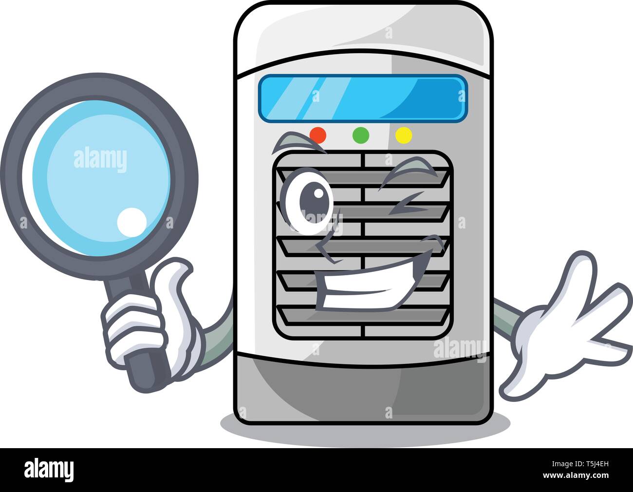 Detective air cooler at the character table Stock Vector Image & Art ...